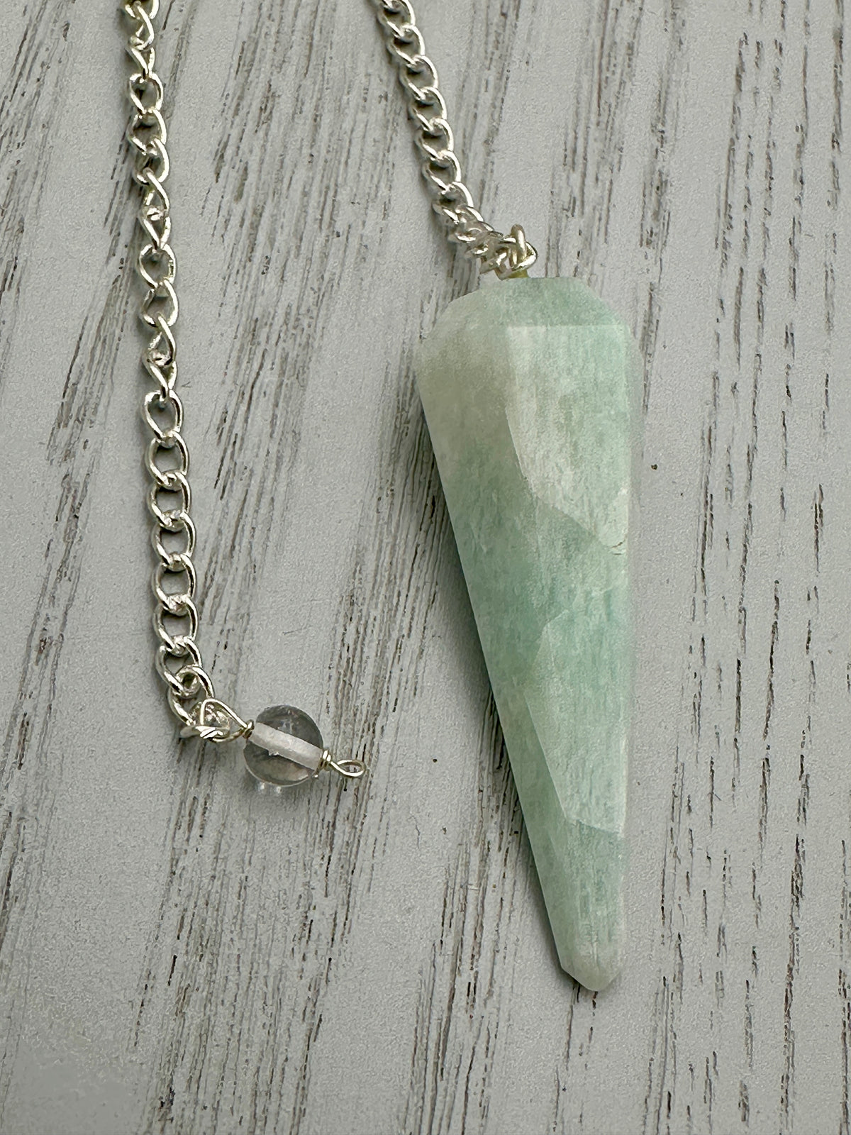 Amazonite Faceted Pendulum — Crystal Sanctuary Australia