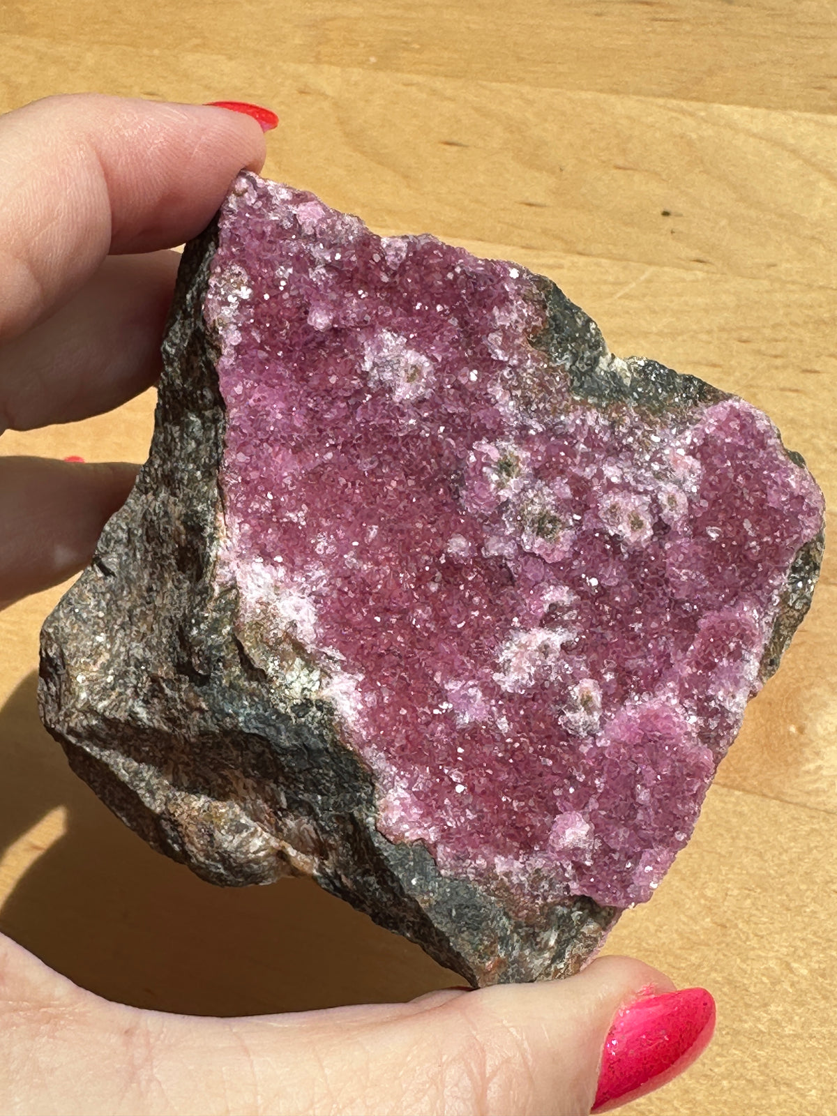 Cobalt Calcite Raw Specimen #1 — Crystal Sanctuary Australia