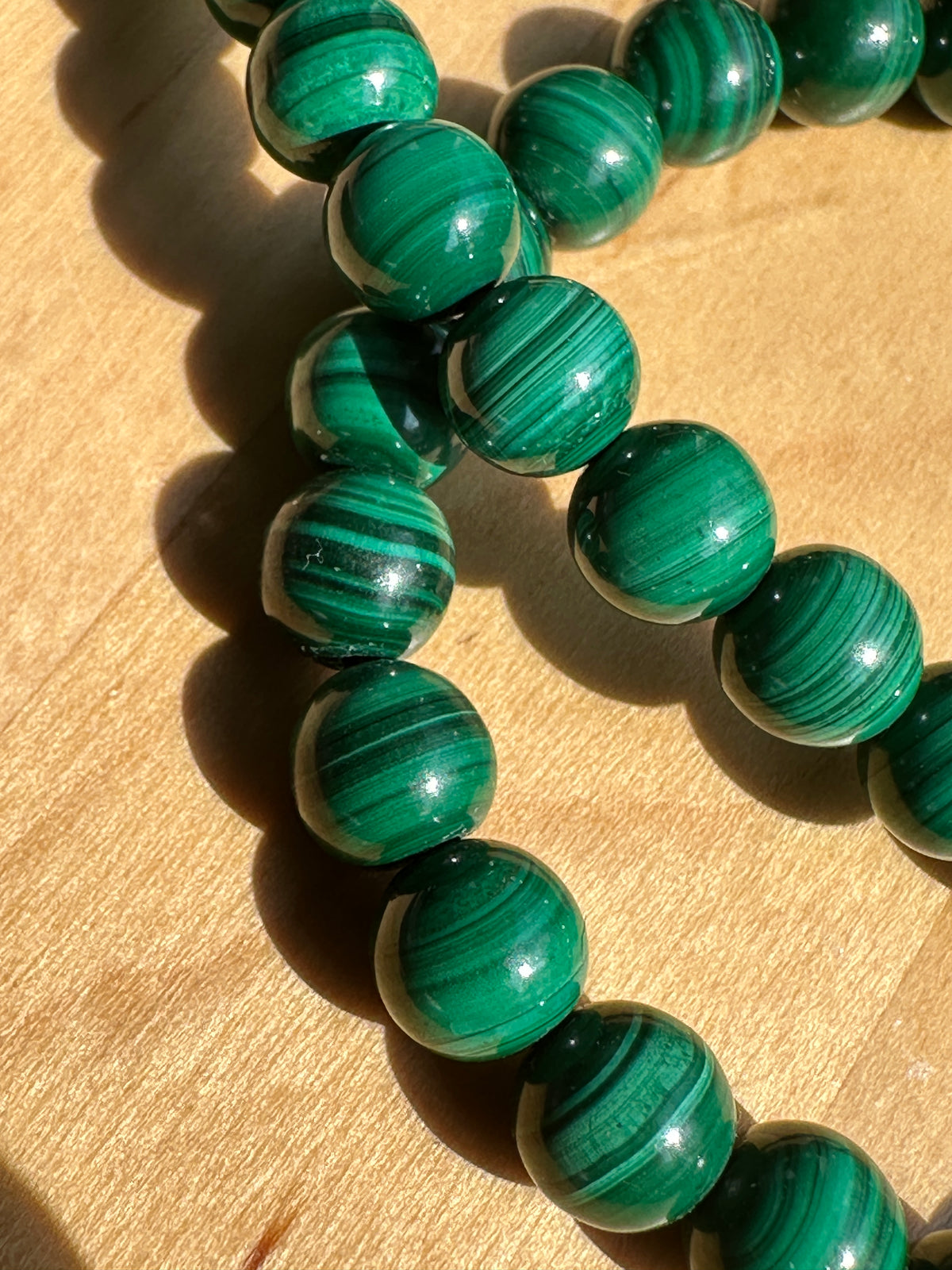 Malachite Bead Bracelet - 8mm — Crystal Sanctuary Australia