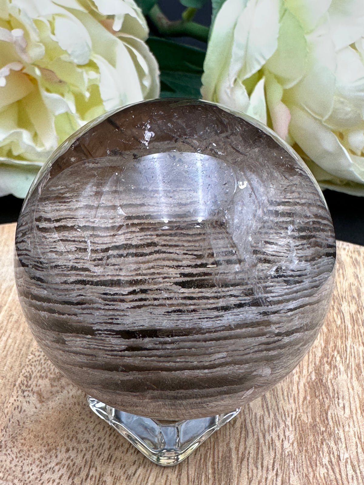 Thousand Layer Smoky Sphere - 5.5cm — Crystal Sanctuary Australia