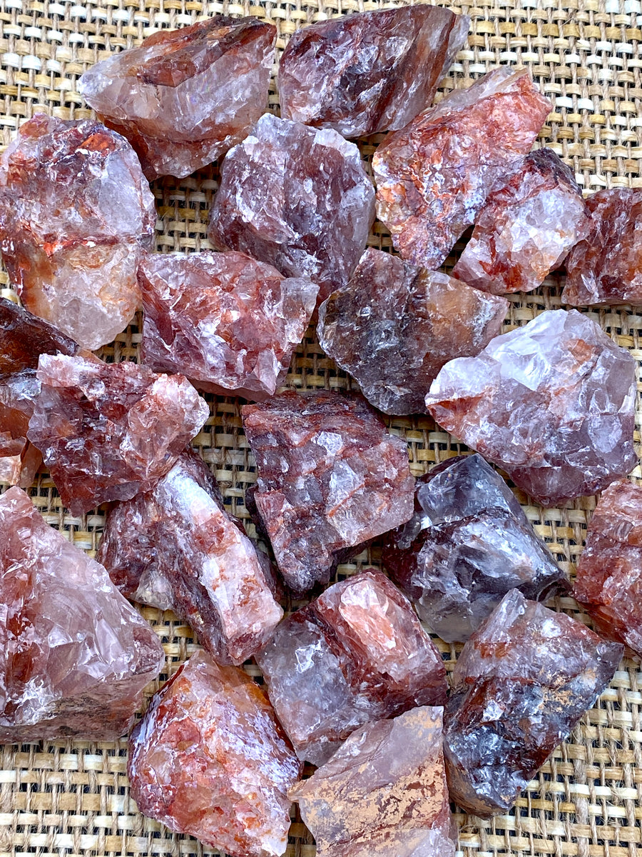 Raw Fire Quartz Specimens – Crystal Sanctuary Australia