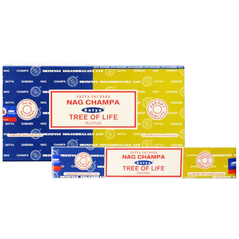 Satya Dual Incense - Nag Champa Tree Of Life - 15gm box – Crystal ...